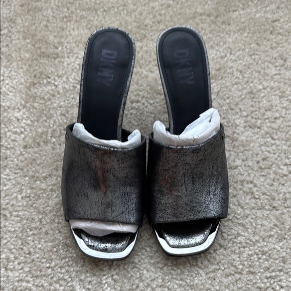Dkny | Shoes | Dkny Black Mules With Plush Texture | Poshmark